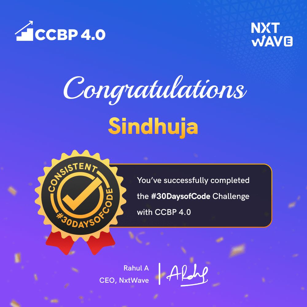 Sindhuja Enugala on LinkedIn: #30daysofcodechallenge #thankyou #python ... Sindhuja Enugala on LinkedIn: #30daysofcodechallenge #thankyou #python ...