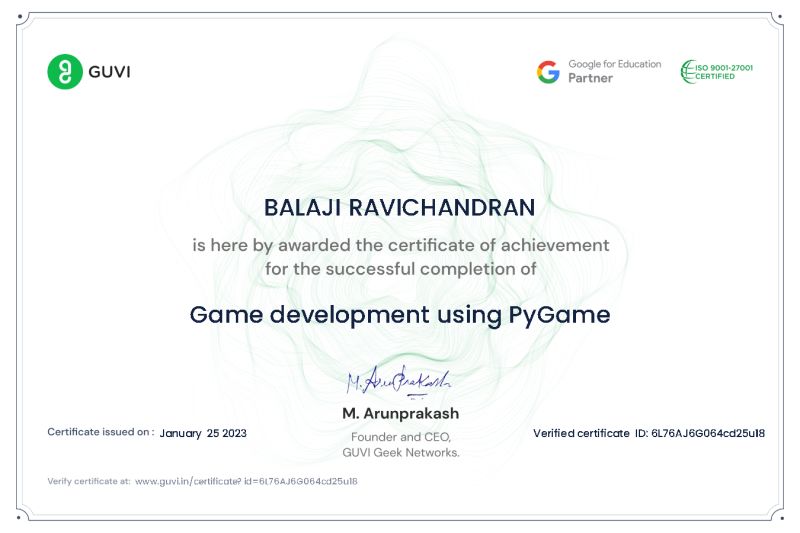 Balaji Ravichandran on LinkedIn: #guvi #development #python # ... Balaji Ravichandran on LinkedIn: #guvi #development #python # ...