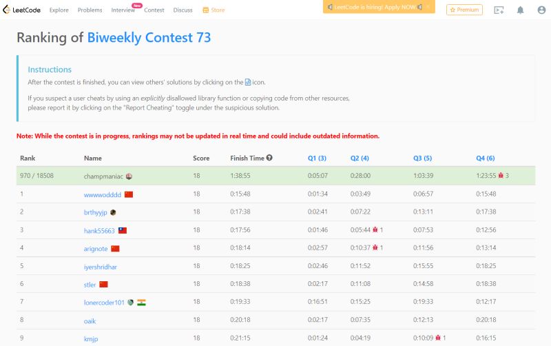 Prantik Mukherjee on LinkedIn: #leetcode #contest #datastructures # ... Prantik Mukherjee on LinkedIn: #leetcode #contest #datastructures # ...