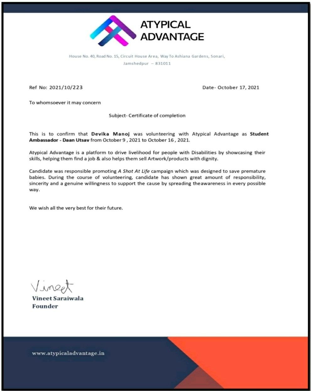 Devika Manoj on LinkedIn: Successfully completed Social Concern Project ... Devika Manoj on LinkedIn: Successfully completed Social Concern Project ...