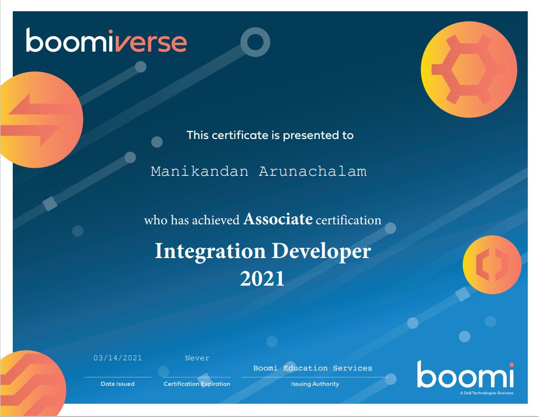 Manikandan Arunachalam on LinkedIn: Another ADD-ON to my bucket. Way to ... Manikandan Arunachalam on LinkedIn: Another ADD-ON to my bucket. Way to ...
