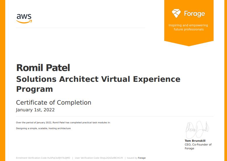 Romil Patel on LinkedIn: #aws #architect Romil Patel on LinkedIn: #aws #architect