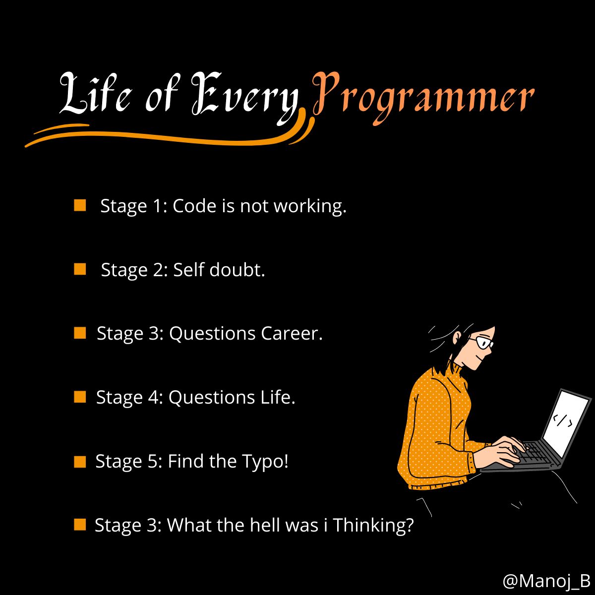 Manoj B on LinkedIn: #coding #media #communications #happycoding # ... Manoj B on LinkedIn: #coding #media #communications #happycoding # ...