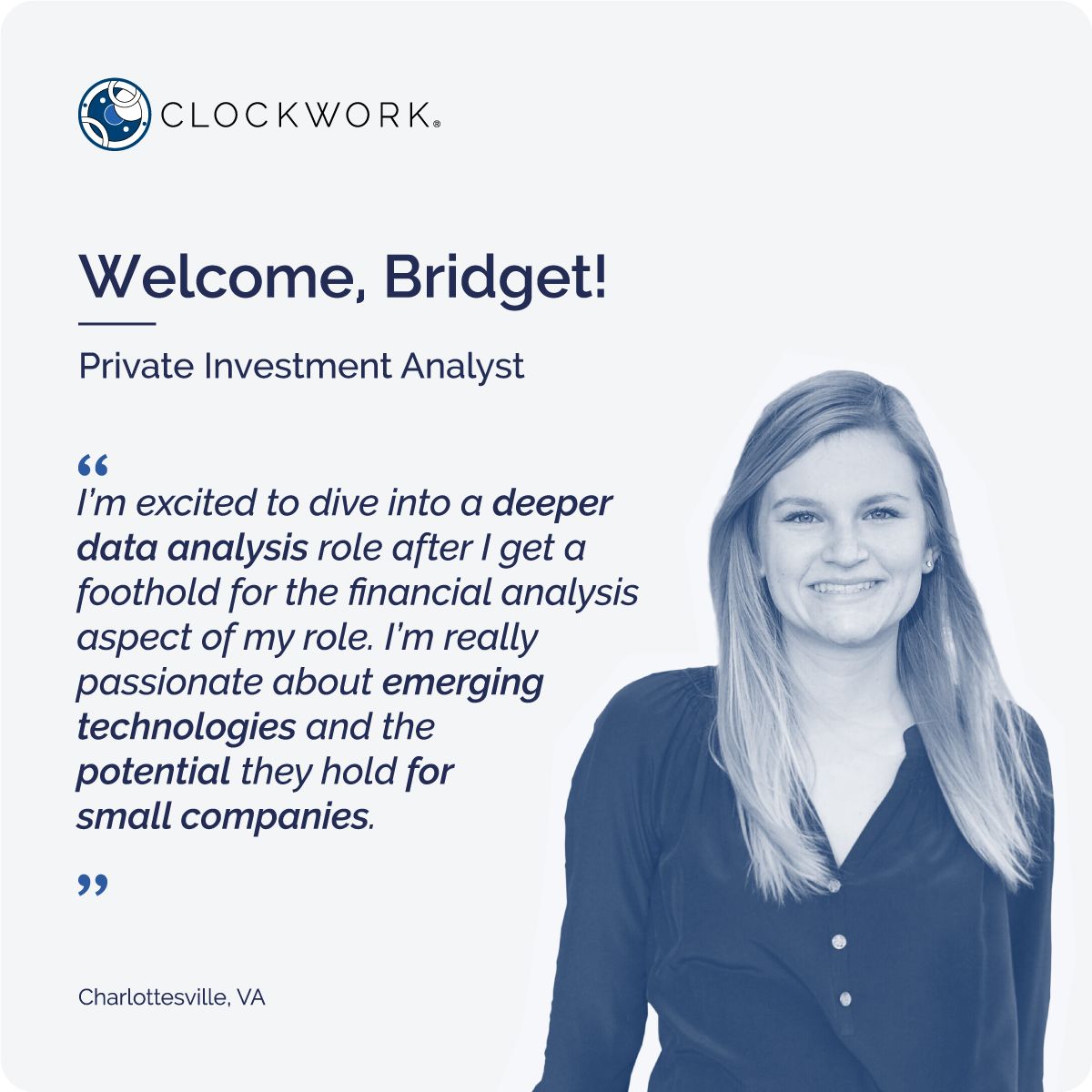 Clockwork on LinkedIn: #analyst #finance #welcome #team Clockwork on LinkedIn: #analyst #finance #welcome #team