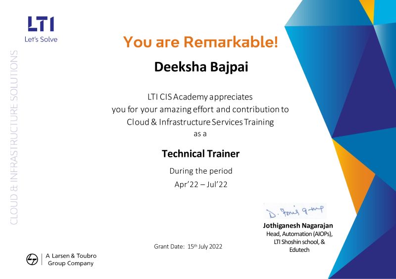 Deeksha Bajpai on LinkedIn: #lti #opportunity #cloud #teaching | 12 ... Deeksha Bajpai on LinkedIn: #lti #opportunity #cloud #teaching | 12 ...