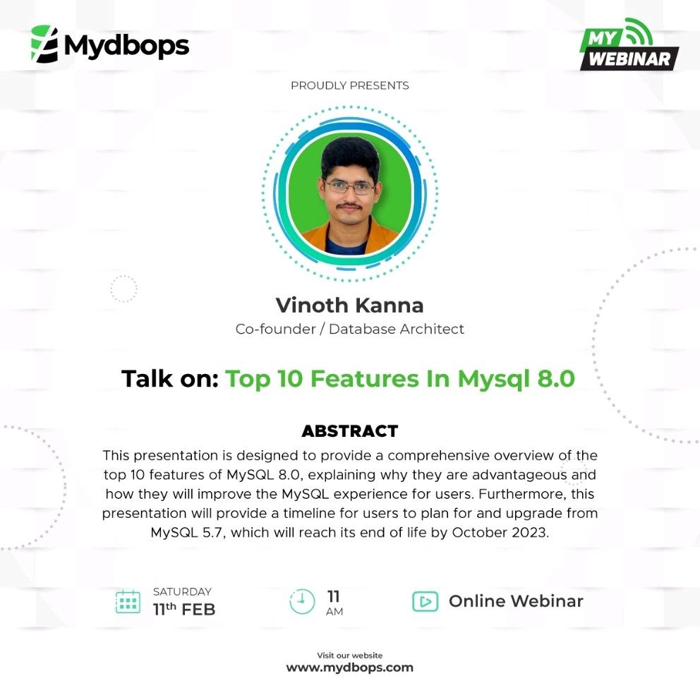 Mydbops on LinkedIn: #databasemanagement #database #dbms #dba # ... Mydbops on LinkedIn: #databasemanagement #database #dbms #dba # ...