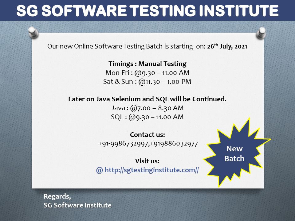 SG Software Testing Institute on LinkedIn: #java #softwaretesting # ... SG Software Testing Institute on LinkedIn: #java #softwaretesting # ...