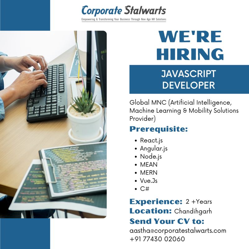 Corporate Stalwarts on LinkedIn: #hiring #javascriptdeveloper # ... Corporate Stalwarts on LinkedIn: #hiring #javascriptdeveloper # ...