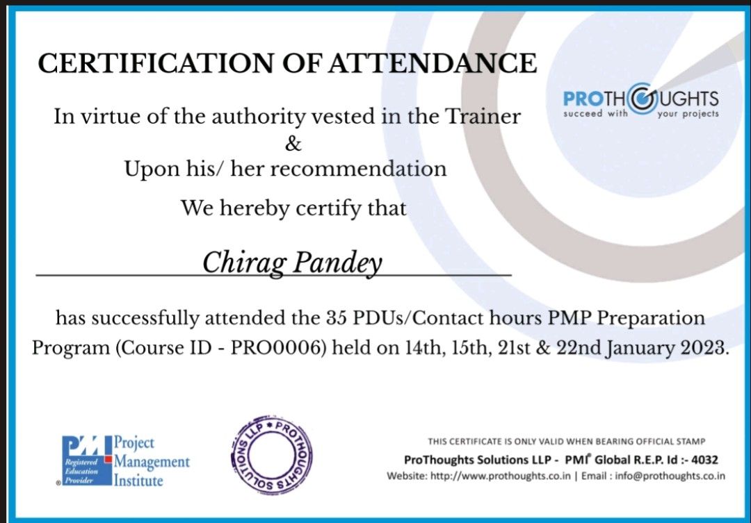 Chirag Pandey on LinkedIn: First step towards greater achievement. Chirag Pandey on LinkedIn: First step towards greater achievement.