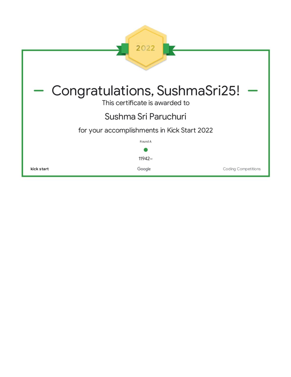 Sushma Sri Paruchuri on LinkedIn: #programming #google #kickstart2022 Sushma Sri Paruchuri on LinkedIn: #programming #google #kickstart2022