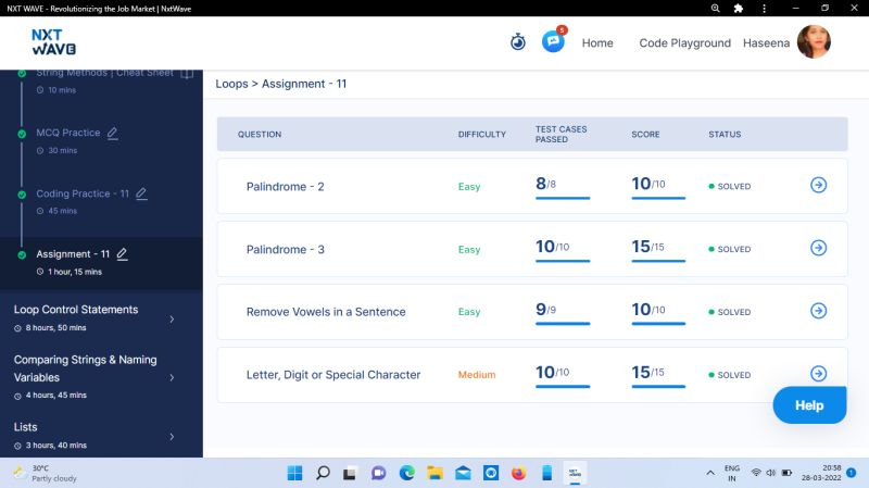 Haseena Mohammad on LinkedIn: #30daysofcodechallenge #nxtwave #day22 # ... Haseena Mohammad on LinkedIn: #30daysofcodechallenge #nxtwave #day22 # ...