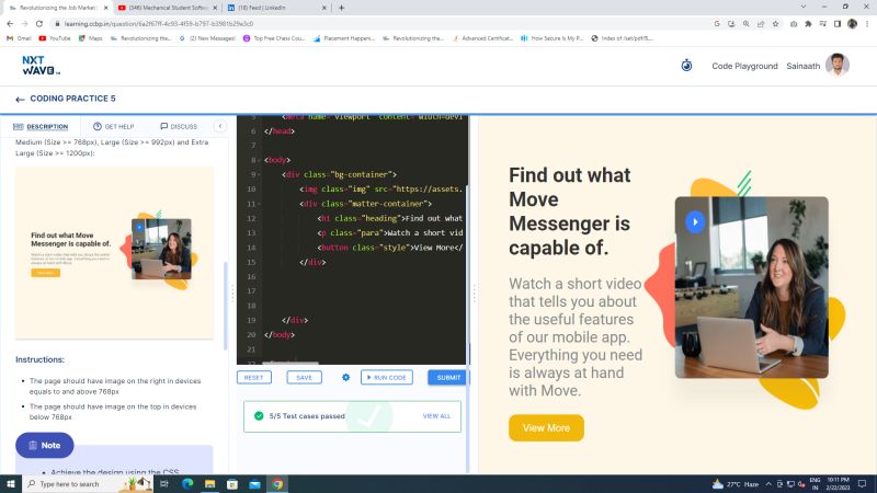 Sainaath Dhanwada on LinkedIn: #100daysofcodechallenge #day57 #nxtwave ... Sainaath Dhanwada on LinkedIn: #100daysofcodechallenge #day57 #nxtwave ...