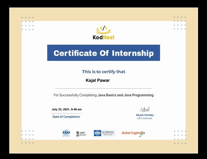Kajal Pawar on LinkedIn: #kodnest #javaprogramming #java Kajal Pawar on LinkedIn: #kodnest #javaprogramming #java