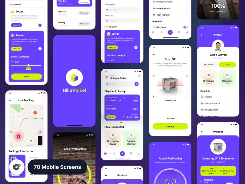 Washim Chowdhury su LinkedIn: Filllo Parcel Delivery App UI Kit Washim Chowdhury su LinkedIn: Filllo Parcel Delivery App UI Kit