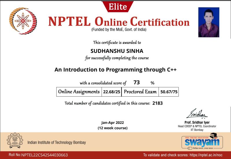 Sudhanshu Sinha on LinkedIn: #cpplus #cpp #programming #nptel #cse # ... Sudhanshu Sinha on LinkedIn: #cpplus #cpp #programming #nptel #cse # ...