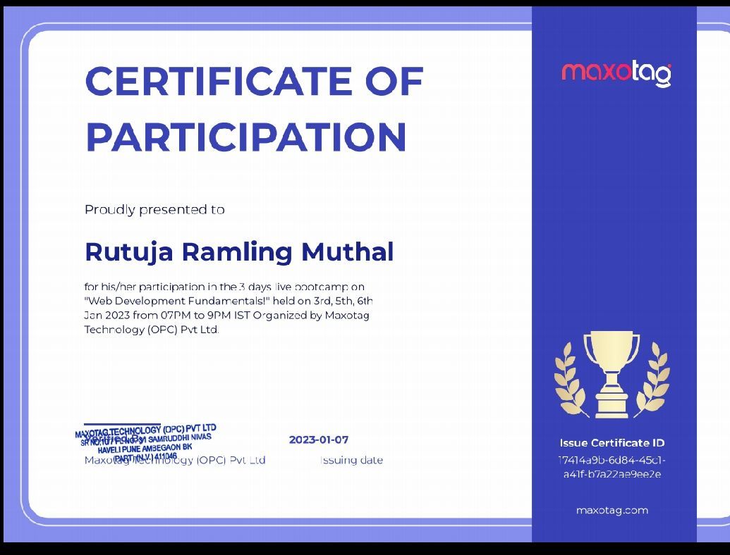 Rutuja Muthal on LinkedIn: #html #css #javascript #experience #learning ... Rutuja Muthal on LinkedIn: #html #css #javascript #experience #learning ...
