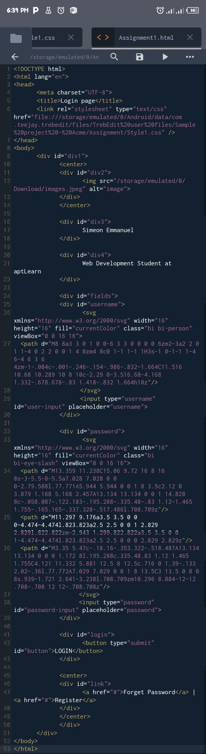 EMMANUEL SIMEON on LinkedIn: #css #html EMMANUEL SIMEON on LinkedIn: #css #html