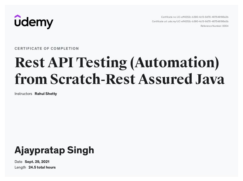 Ajay Pratap Singh on LinkedIn: #restassured #restapi #postman # ... Ajay Pratap Singh on LinkedIn: #restassured #restapi #postman # ...