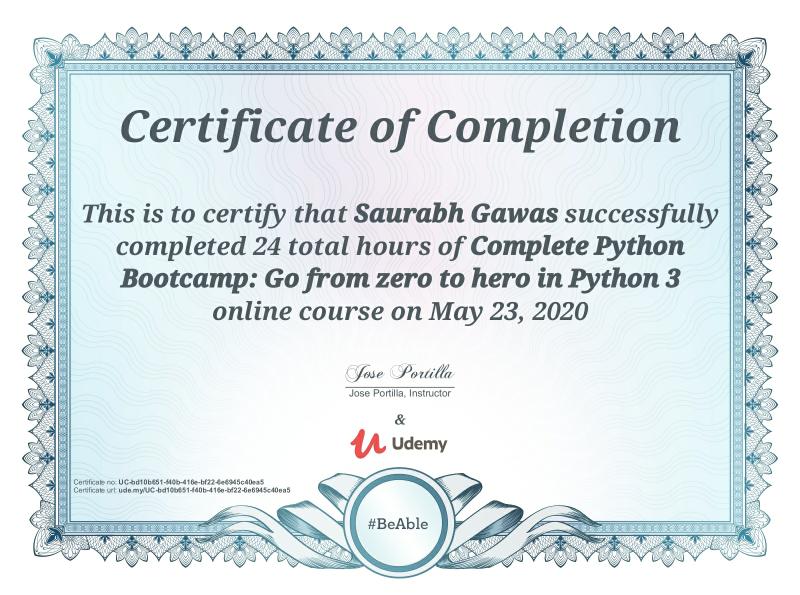 Saurabh Gawas on LinkedIn: #python3 #udemy #pythonprogramming Saurabh Gawas on LinkedIn: #python3 #udemy #pythonprogramming