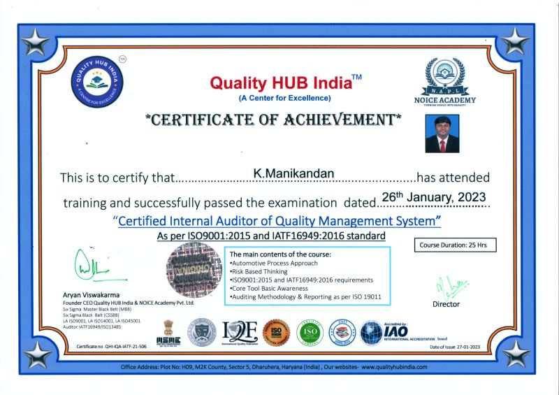 Manikandan k on LinkedIn: #quality #iso9001 #iatf16949 #qms # ... Manikandan k on LinkedIn: #quality #iso9001 #iatf16949 #qms # ...