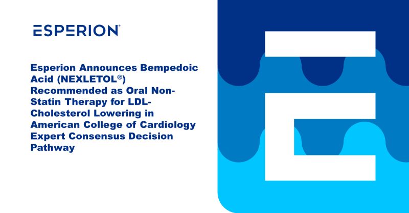 Esperion on LinkedIn: “The recommendation of bempedoic acid for LDL-C ... Esperion on LinkedIn: “The recommendation of bempedoic acid for LDL-C ...