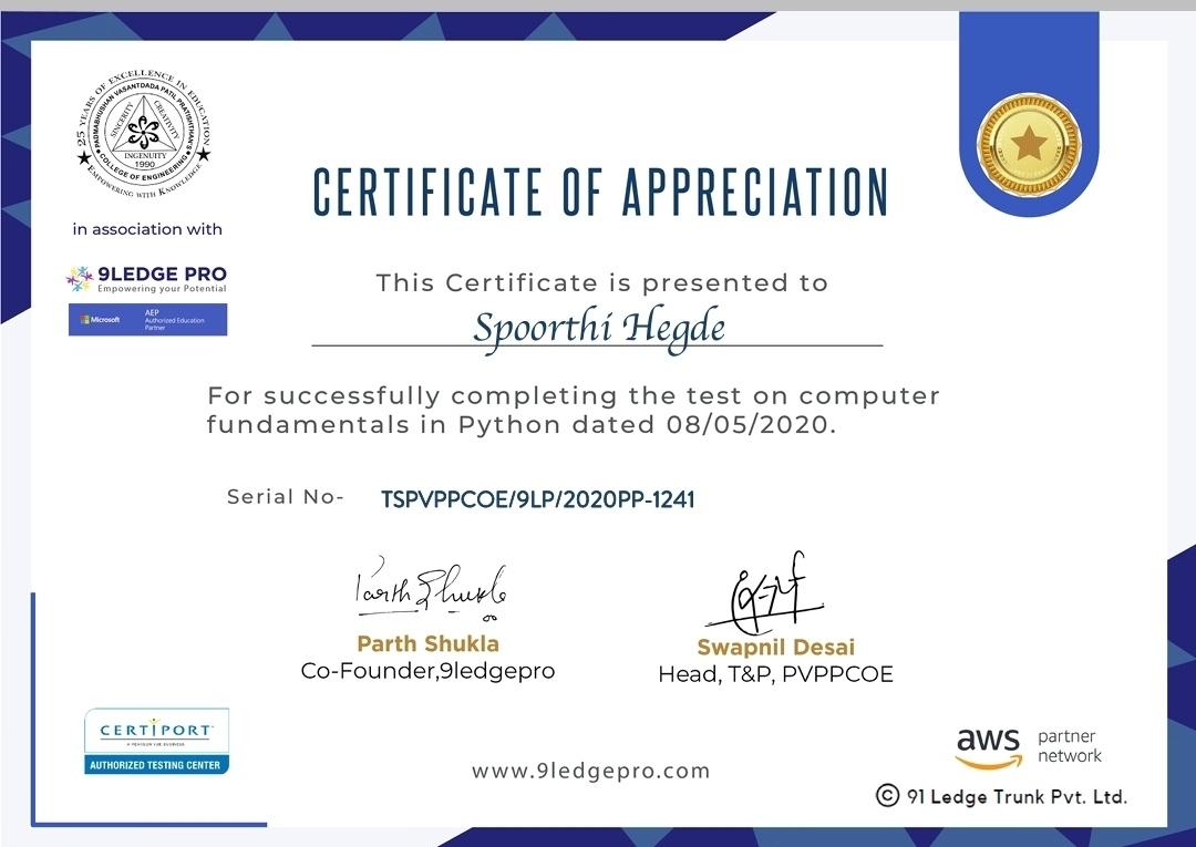 Spoorthi Hegde on LinkedIn: #python #pythonprogramming Spoorthi Hegde on LinkedIn: #python #pythonprogramming