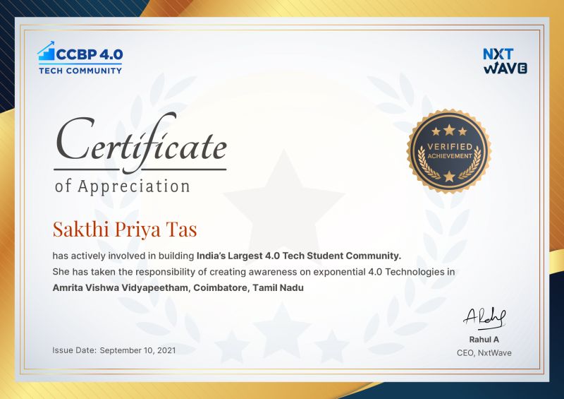 SAKTHI PRIYA TAS on LinkedIn: #nxtwave #tech SAKTHI PRIYA TAS on LinkedIn: #nxtwave #tech