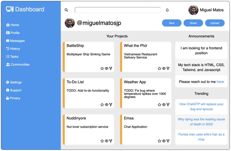 Miguel Matos on LinkedIn: #frontend #html #css #tailwindcss #github Miguel Matos on LinkedIn: #frontend #html #css #tailwindcss #github