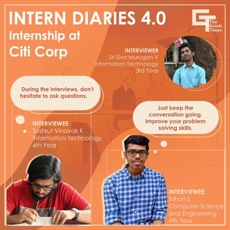 The Guindy Times on LinkedIn: #citicorp #internship #coding # ... The Guindy Times on LinkedIn: #citicorp #internship #coding # ...