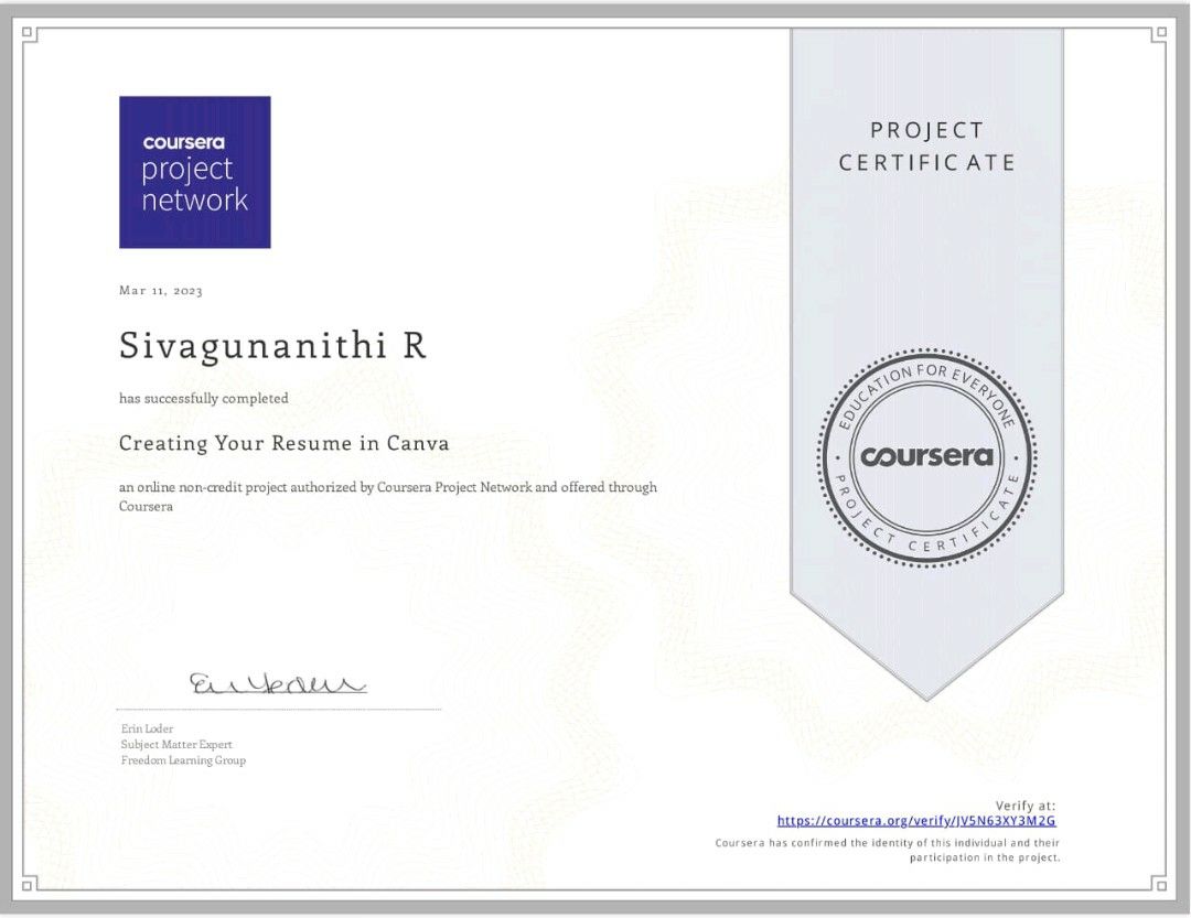 Sivagunanithi R on LinkedIn: #canvadesign #resume #development #developer Sivagunanithi R on LinkedIn: #canvadesign #resume #development #developer