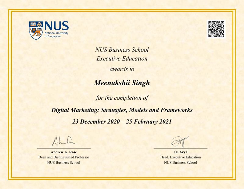 Meenakshii Singh on LinkedIn: #nus #digitalmarketing Meenakshii Singh on LinkedIn: #nus #digitalmarketing