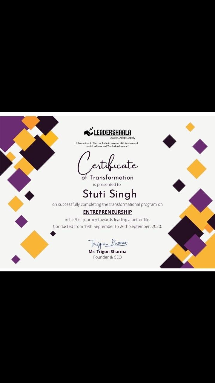 Stuti Singh on LinkedIn: #entrepreneurshipskills Stuti Singh on LinkedIn: #entrepreneurshipskills
