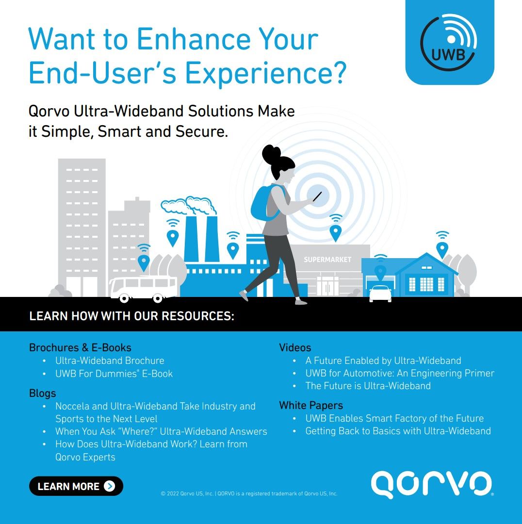Qorvo, Inc. on LinkedIn: #uwb Qorvo, Inc. on LinkedIn: #uwb