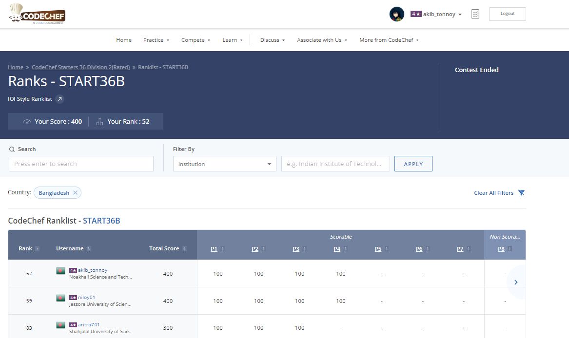 Shoeb Akibul Islam on LinkedIn: #codechef | 13 comments Shoeb Akibul Islam on LinkedIn: #codechef | 13 comments