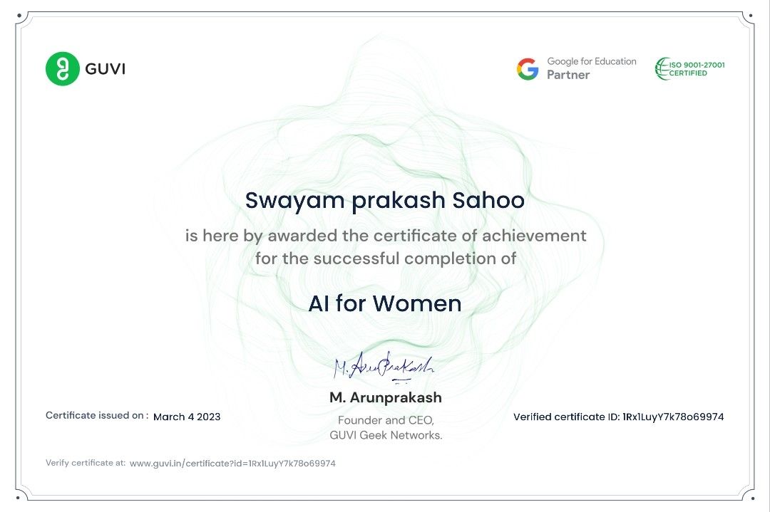 Swayam prakash Sahoo on LinkedIn: #artificialintelligence Swayam prakash Sahoo on LinkedIn: #artificialintelligence