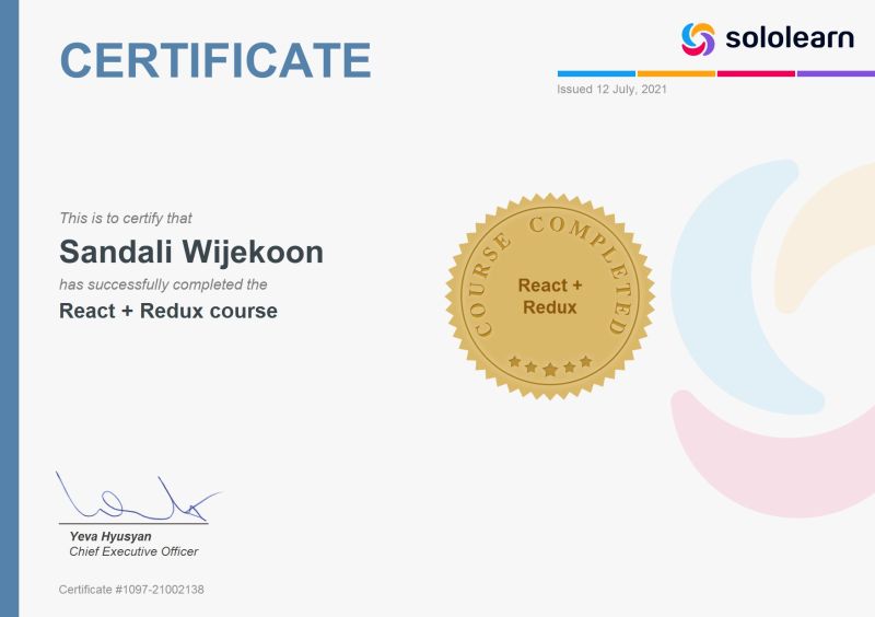 Sandali Wijekoon on LinkedIn: #react #reactjs #reduxjs #sololearn Sandali Wijekoon on LinkedIn: #react #reactjs #reduxjs #sololearn