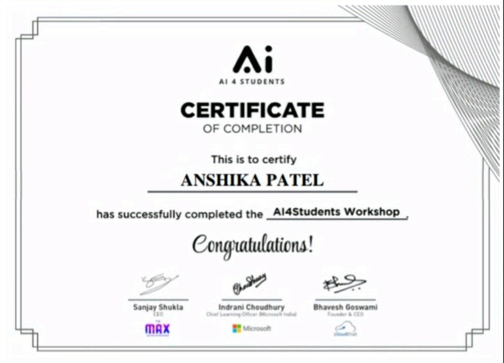 Anshika Patel on LinkedIn: #ai4students #workshop #microsoftlearn # ... Anshika Patel on LinkedIn: #ai4students #workshop #microsoftlearn # ...