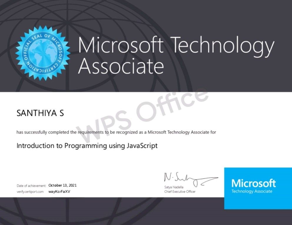 Santhiya Sankar on LinkedIn: #learning #microsoft #javascript #basics Santhiya Sankar on LinkedIn: #learning #microsoft #javascript #basics