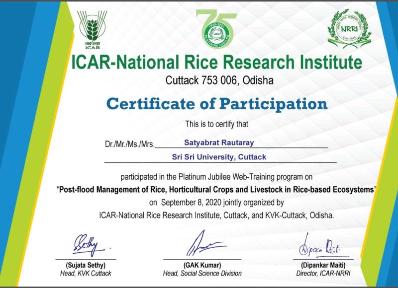 SATYABRAT RAUTARAY on LinkedIn: #icar #nrri SATYABRAT RAUTARAY on LinkedIn: #icar #nrri