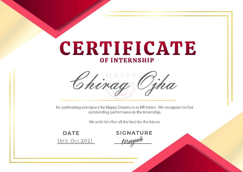 Chirag Ojha on LinkedIn: #hr #intern Chirag Ojha on LinkedIn: #hr #intern