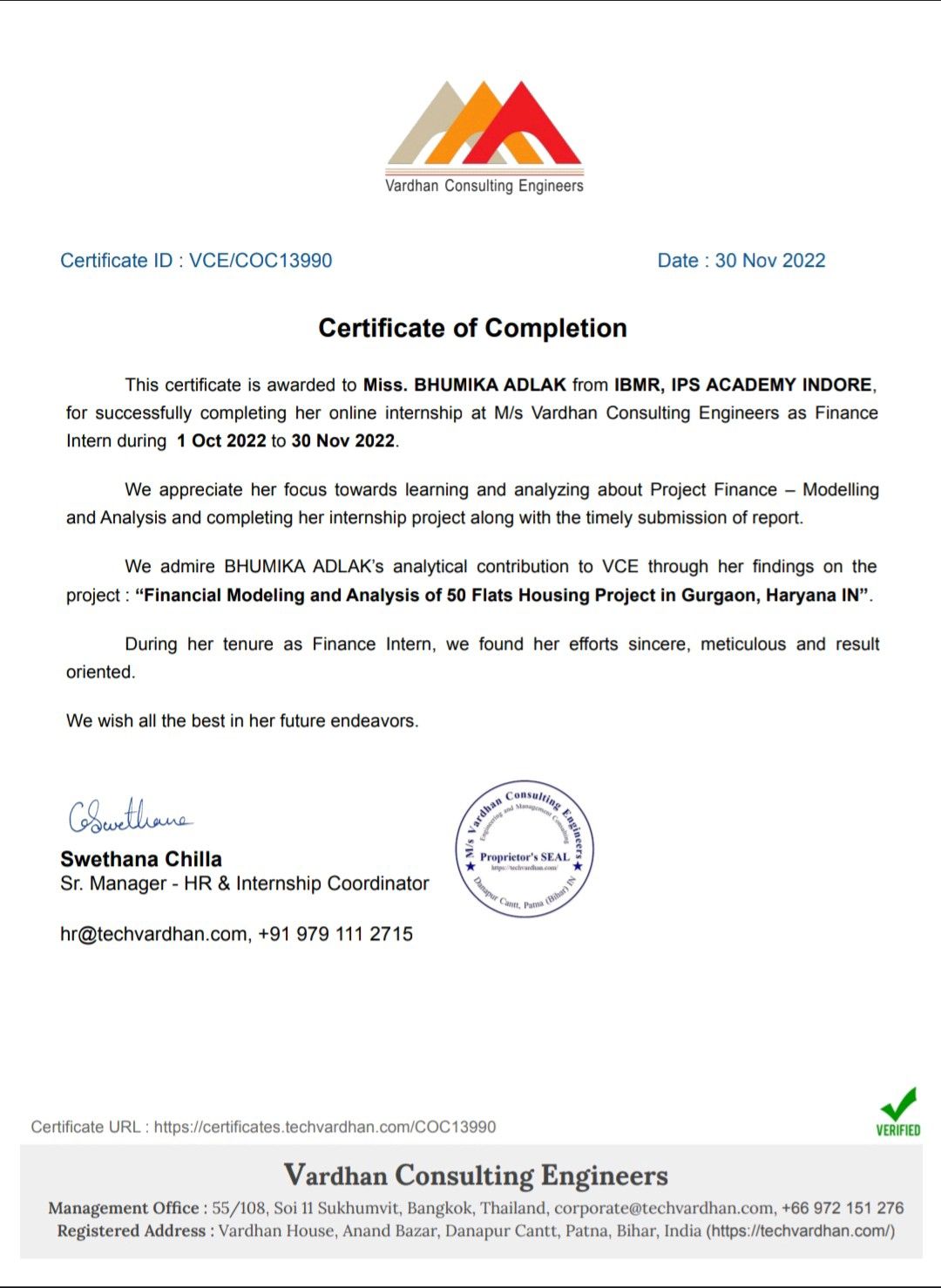 Bhumika Adlak on LinkedIn: Elated to share another successful ... Bhumika Adlak on LinkedIn: Elated to share another successful ...