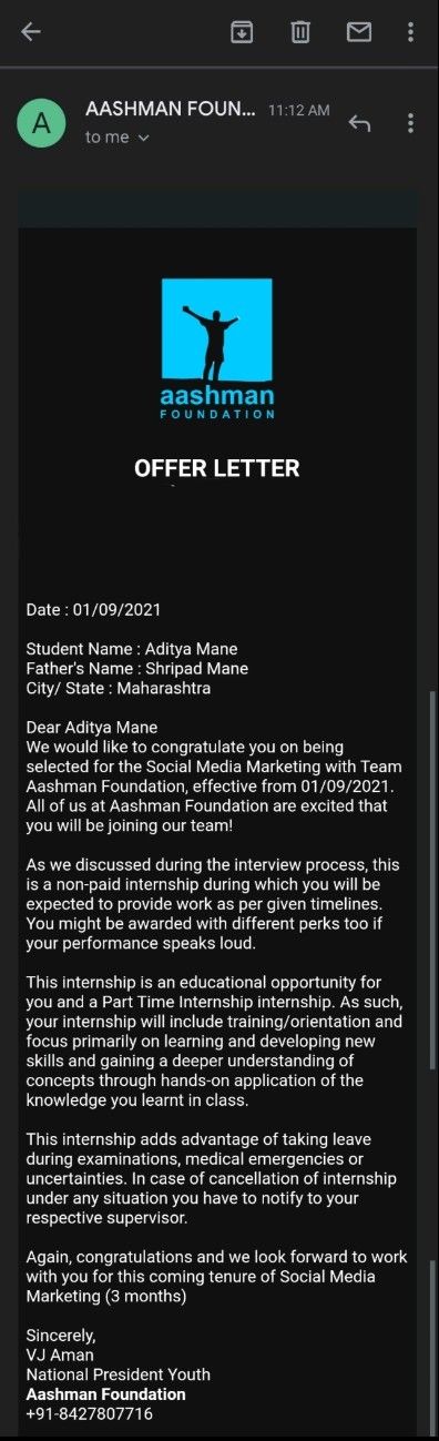 Aditya Mane on LinkedIn: #aashmanfoundation Aditya Mane on LinkedIn: #aashmanfoundation