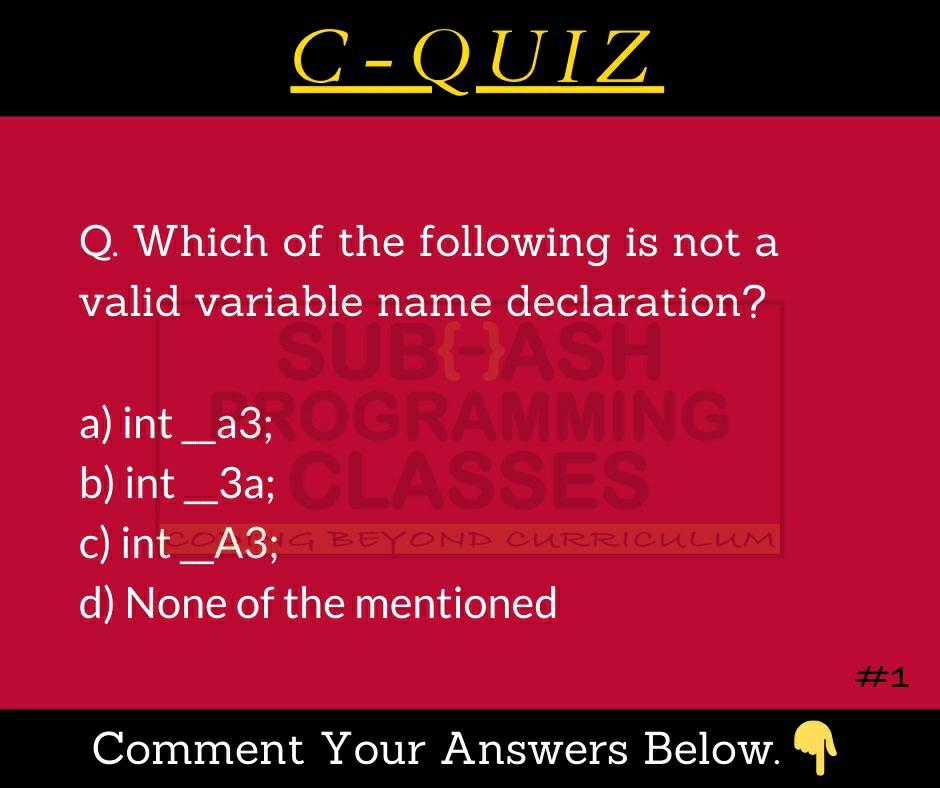 Subhash K U on LinkedIn: #programmingquiz #programmer #programming # ... Subhash K U on LinkedIn: #programmingquiz #programmer #programming # ...