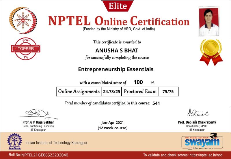 Anusha B. on LinkedIn: #nptel #entrepreneurship #business #iit # ... Anusha B. on LinkedIn: #nptel #entrepreneurship #business #iit # ...