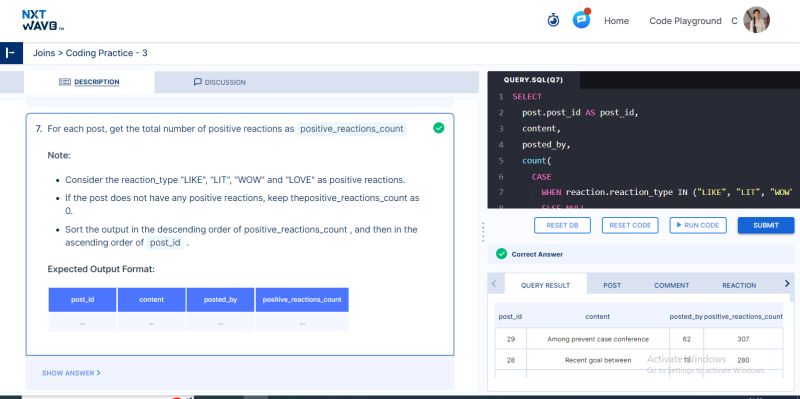 Sravanthi C on LinkedIn: #30daysofcodechallenge #day13 #sql Sravanthi C on LinkedIn: #30daysofcodechallenge #day13 #sql
