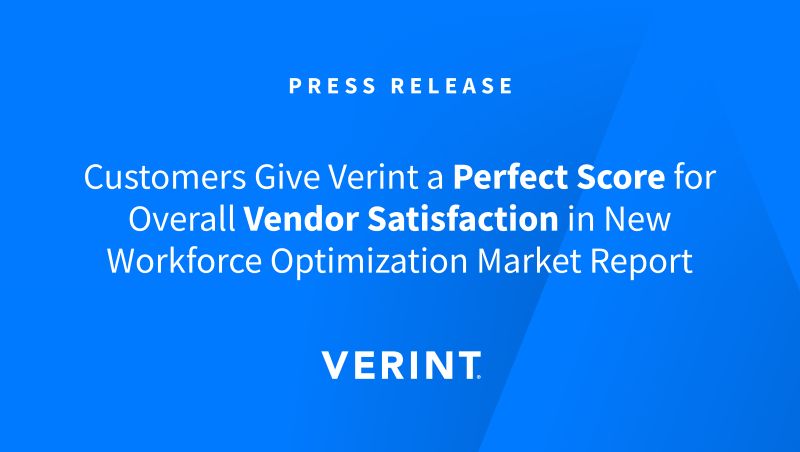 Verint on LinkedIn: Customers give Verint a perfect score for overall ... Verint on LinkedIn: Customers give Verint a perfect score for overall ...