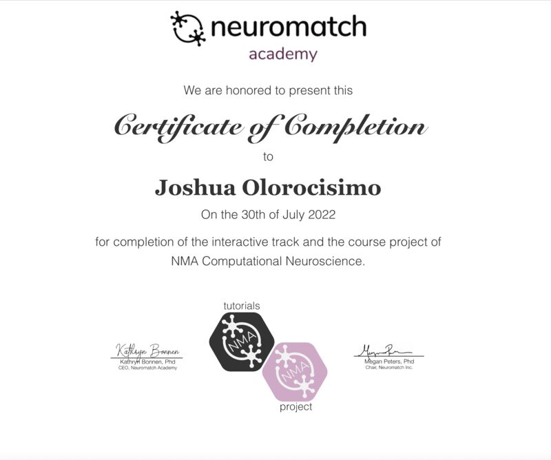 Joshua Olorocisimo on LinkedIn: #neuroscience #compneuro #neuromatch Joshua Olorocisimo on LinkedIn: #neuroscience #compneuro #neuromatch