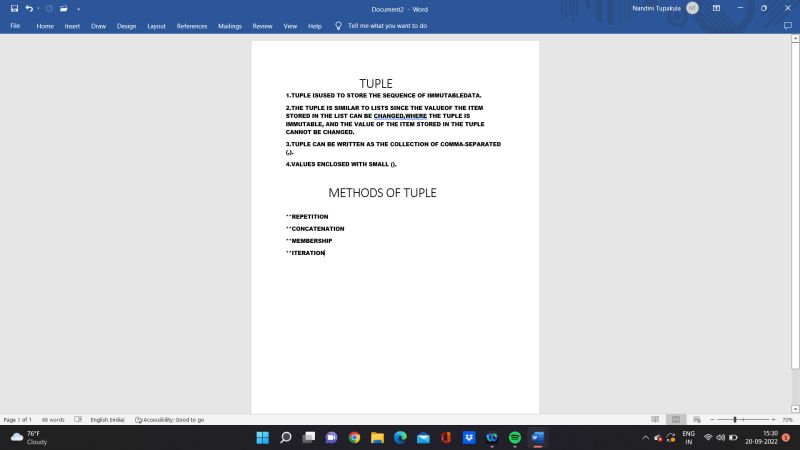 SHRAVANI TUPAKULA on LinkedIn: Kiran Sagar task 16 tuple SHRAVANI TUPAKULA on LinkedIn: Kiran Sagar task 16 tuple