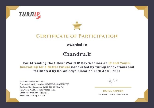 Chandru .k on LinkedIn: #tcs #ip Chandru .k on LinkedIn: #tcs #ip