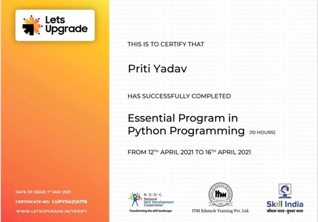 PRITI YADAV on LinkedIn: #pythonprogramming PRITI YADAV on LinkedIn: #pythonprogramming